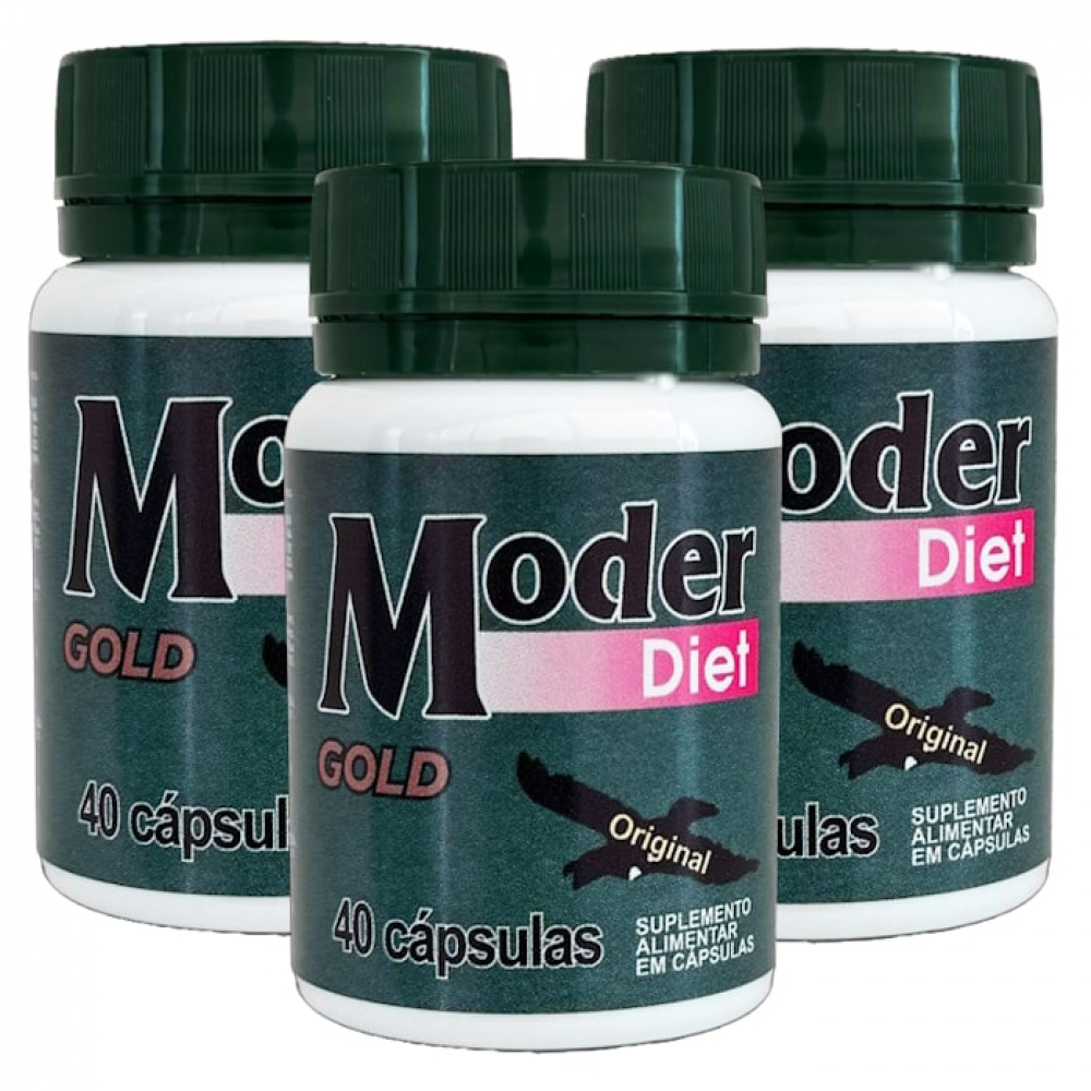 Moder Diet Gold 40 cáps (3 potes) - Loja Moder Diet
