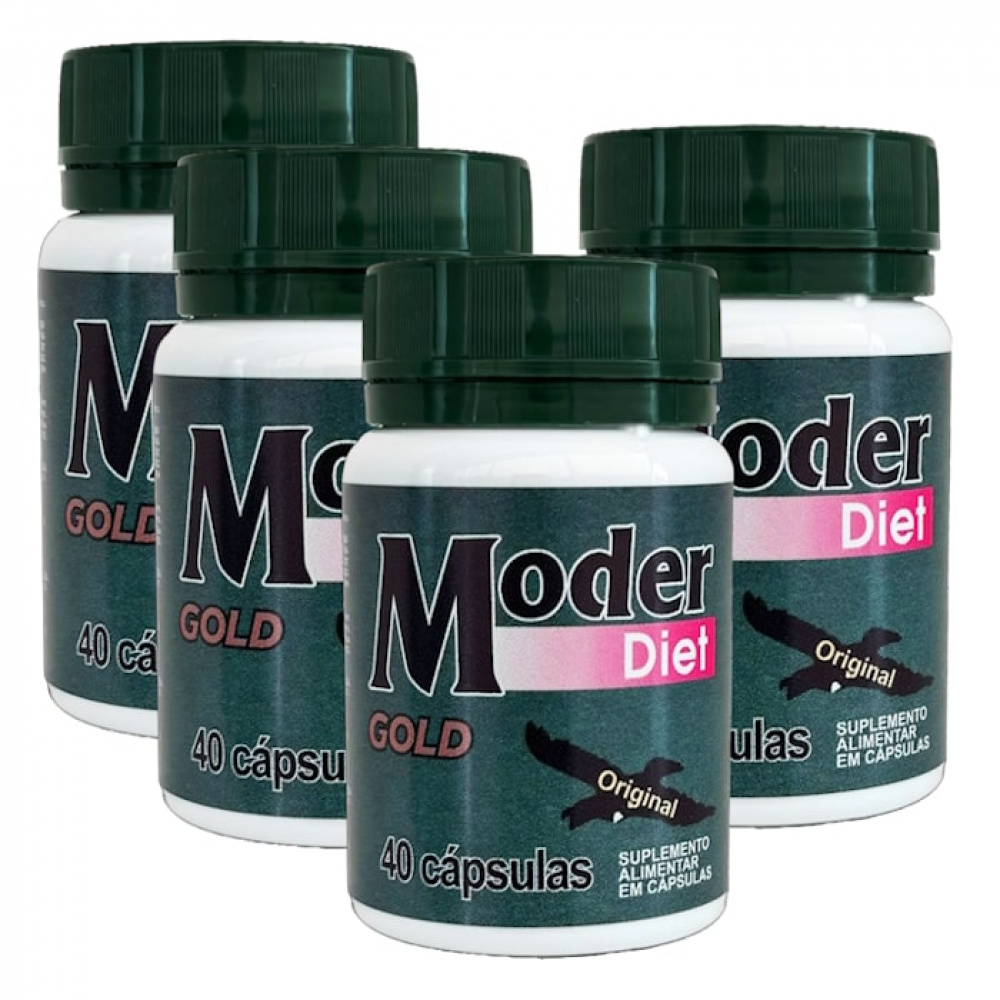 Moder Diet Gold 40 cáps (4 potes) - Loja Moder Diet