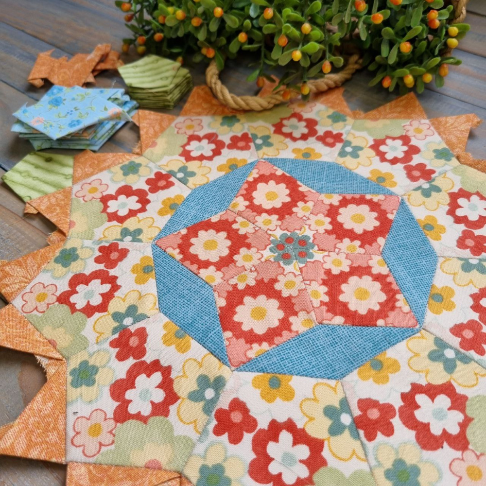 Régua para Passacaglia - Rosetas em Patchwork e English Paper Piecing - Pano Xadrez by Tia Lili ...