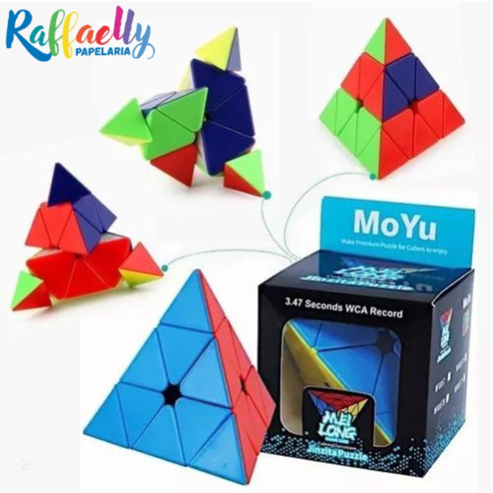 Cubo Mágico Pyraminx Pirâmide Triângulo - Papelaria Raffaelly