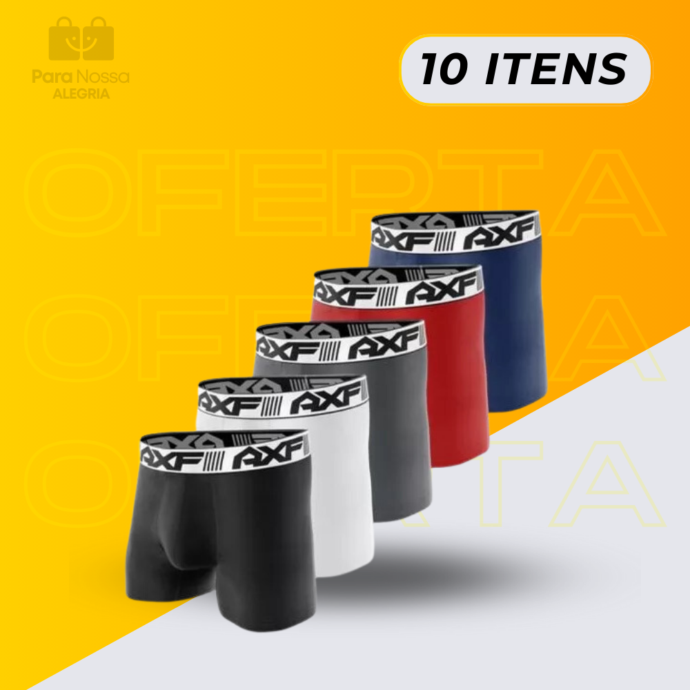 Kit 10 Cuecas Boxer Original AXF - Conforto e Elegância Diária - Para ...