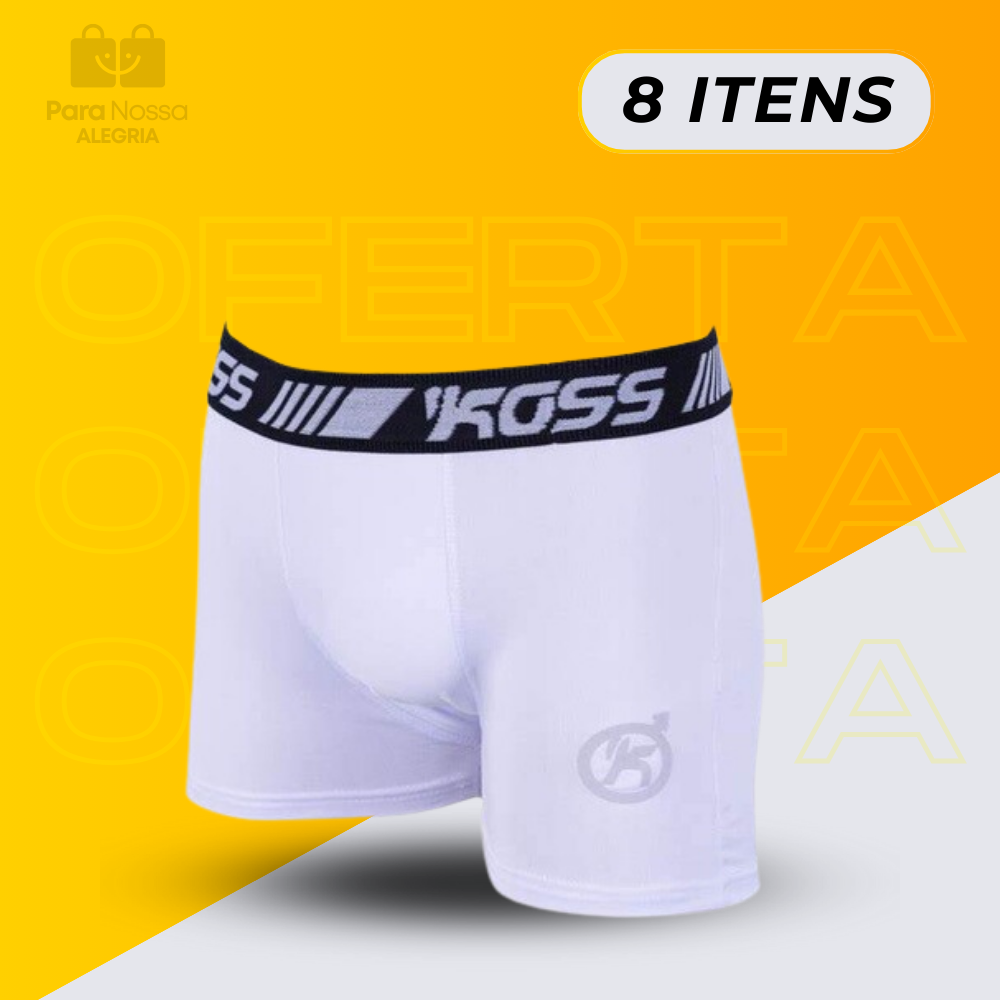 Kit Cuecas Boxer Original Koss - Pacote com 8 Unidades! - Para Nossa Alegria