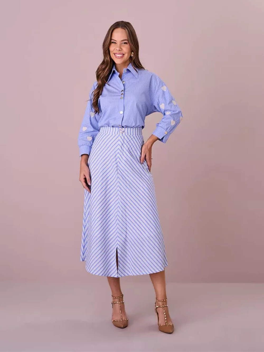 Saia Tatá Martello Rita Azul 5911 - Patricia Ferraz Modas - Patricia ...