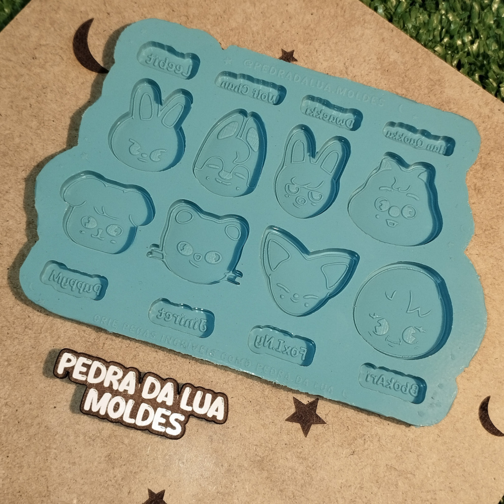 Mascotes Skzoo Stray Kids 3cm - 18 cavidades | Molde de silicone ...