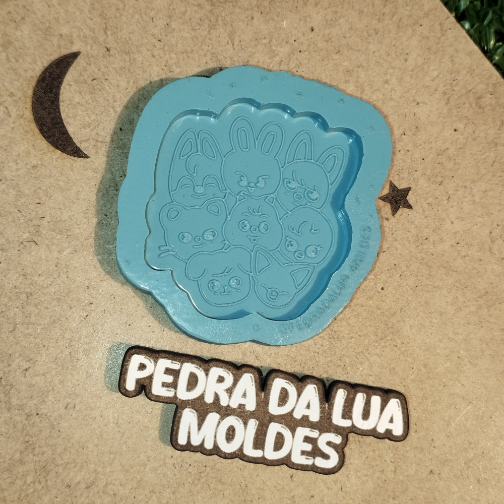 Skzoo Stray Kids 4cm | Molde de silicone - Pedra da Lua Moldes