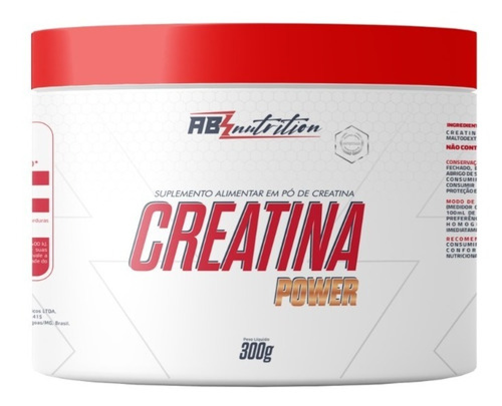 Creatina Power Pote 300g Suplemento Creatine Abs Nutrition - Pegasus ...