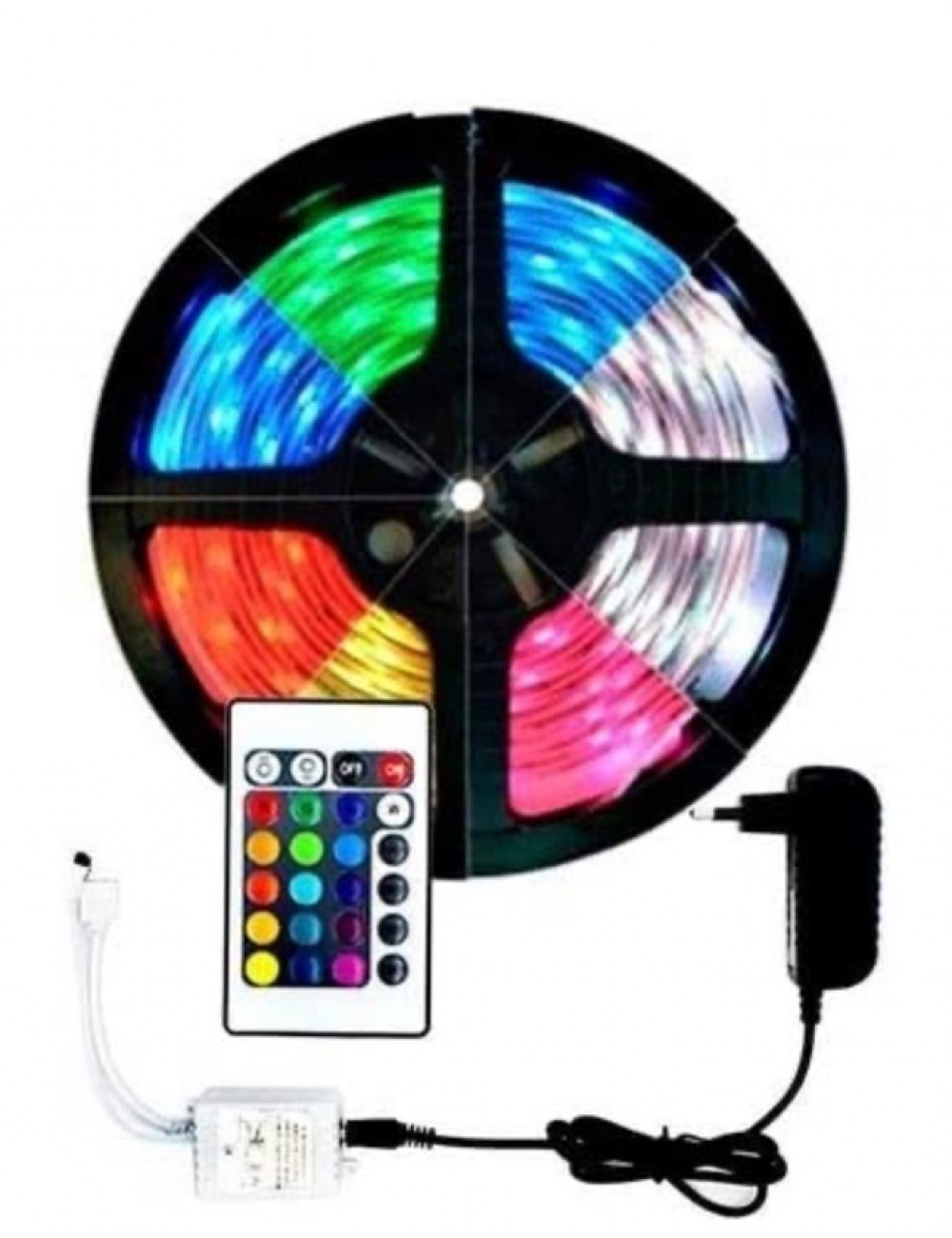 Fita de LED RGB com Controle e Fonte 5 metros - Pegasus Magazine