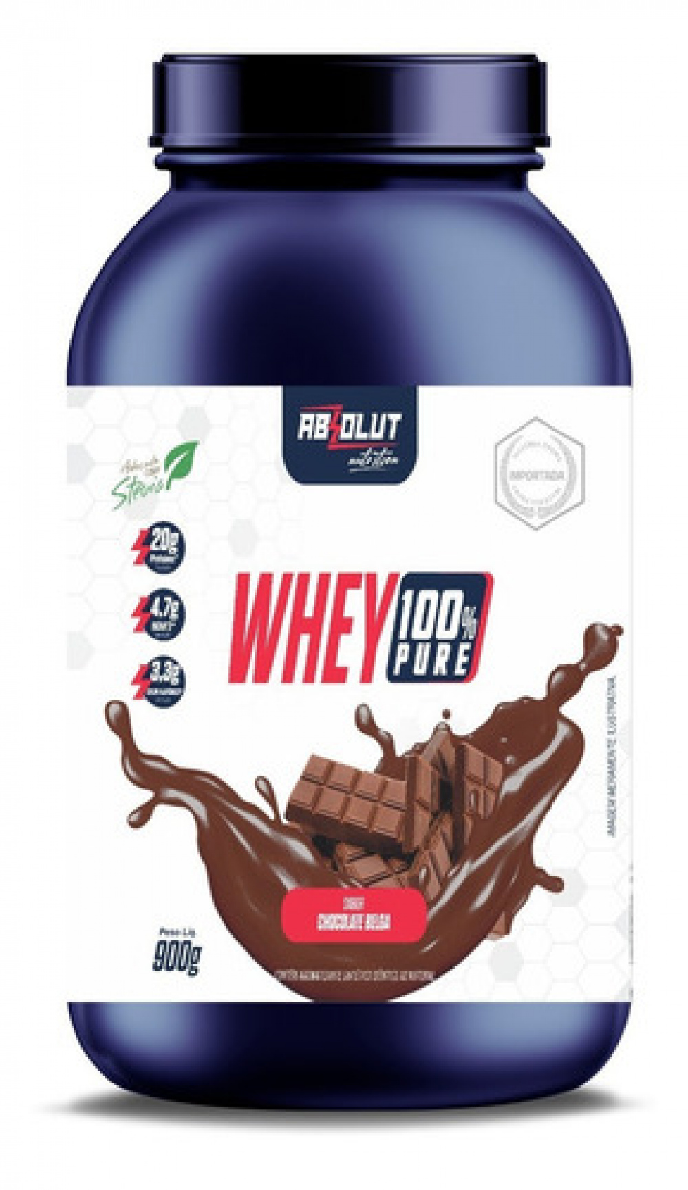 Whey Protein Concentrado Suplemento 100% Pure 900g Absolut - Pegasus ...