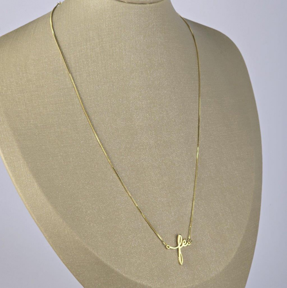 COLAR FÉ OURO COD. CL606 - Peracini Semijoias