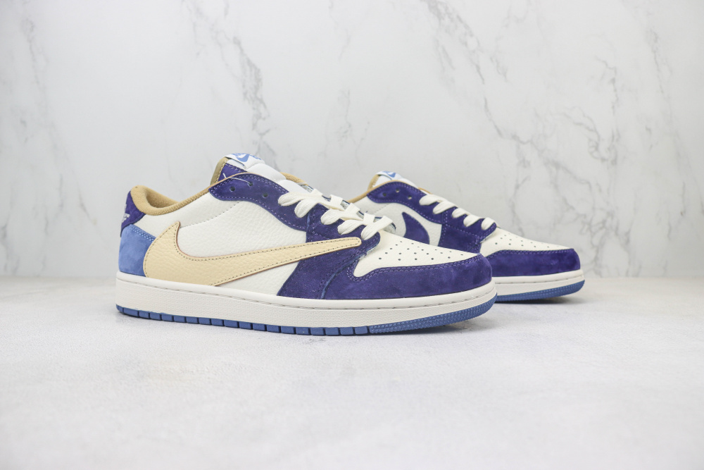 Travis Scott x Air Jordan AJ1 Low Azul: Edição Limitada Exclusiva ...