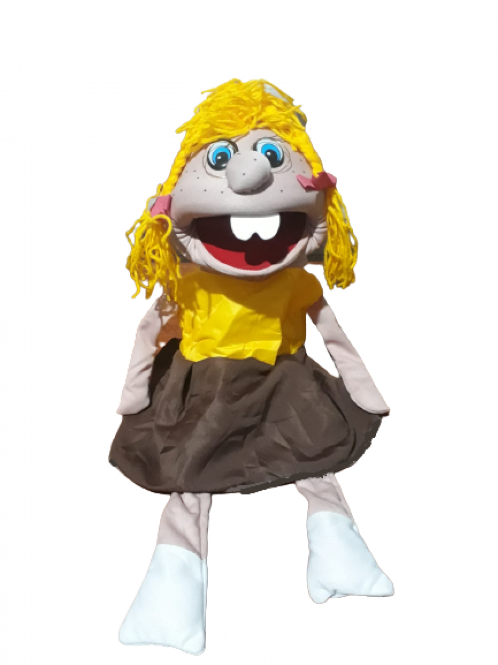 Fantoche menina loira dentinho - Peti Fantoches