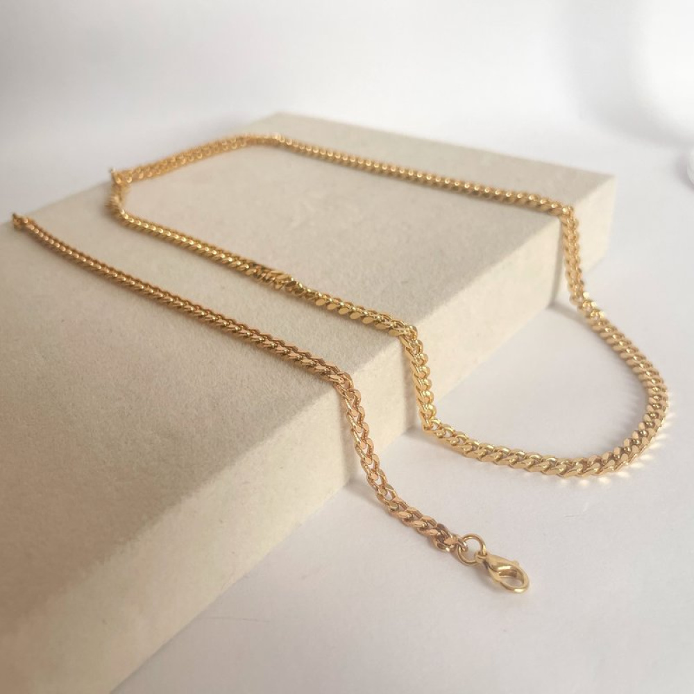 Colar Corrente Dourado - Alto Brilho - Semijoia Ouro 18K - Phira Acessórios