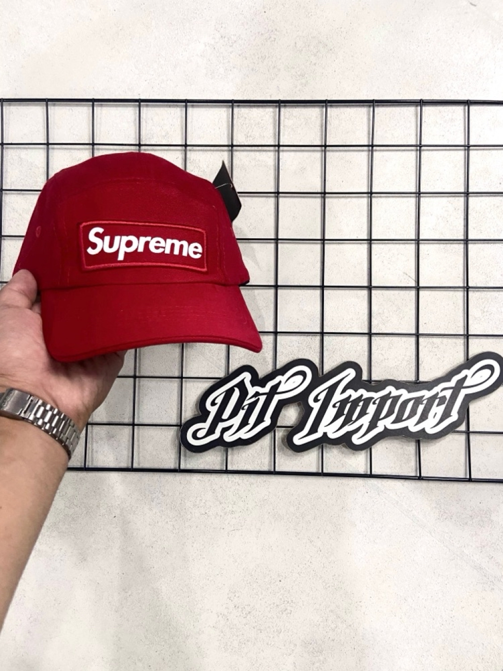 Boné SUPREME Five Panel Box Logo ( Vermelho ) - PIT IMPORT