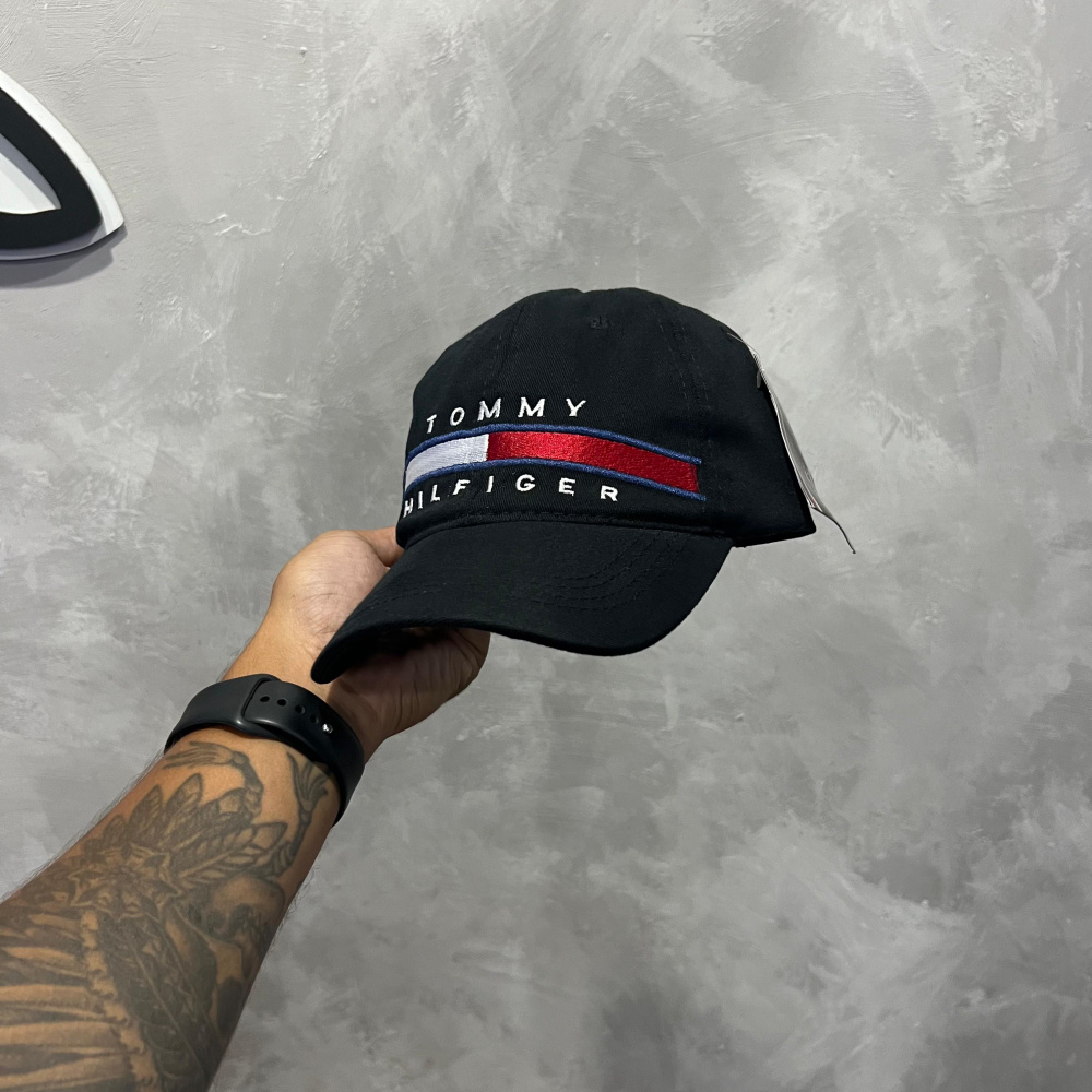 Boné Tommy Box Logo ( Preto ) - PIT IMPORT