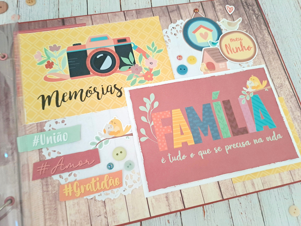 Álbum de fotos Scrapbook - Fotos de Família - Pitilikos