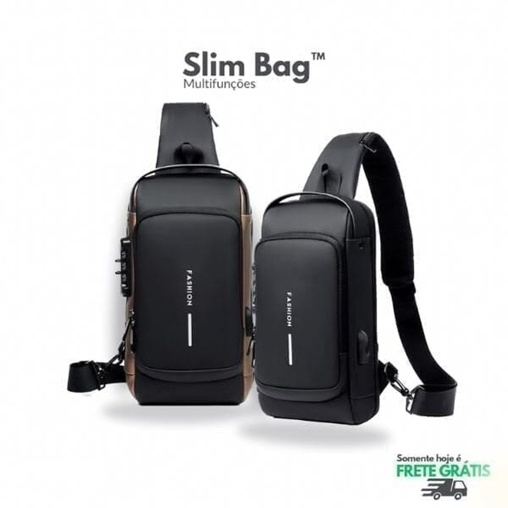 Mochila Anti-Furto com Senha USB Slim Bag - Polarsale