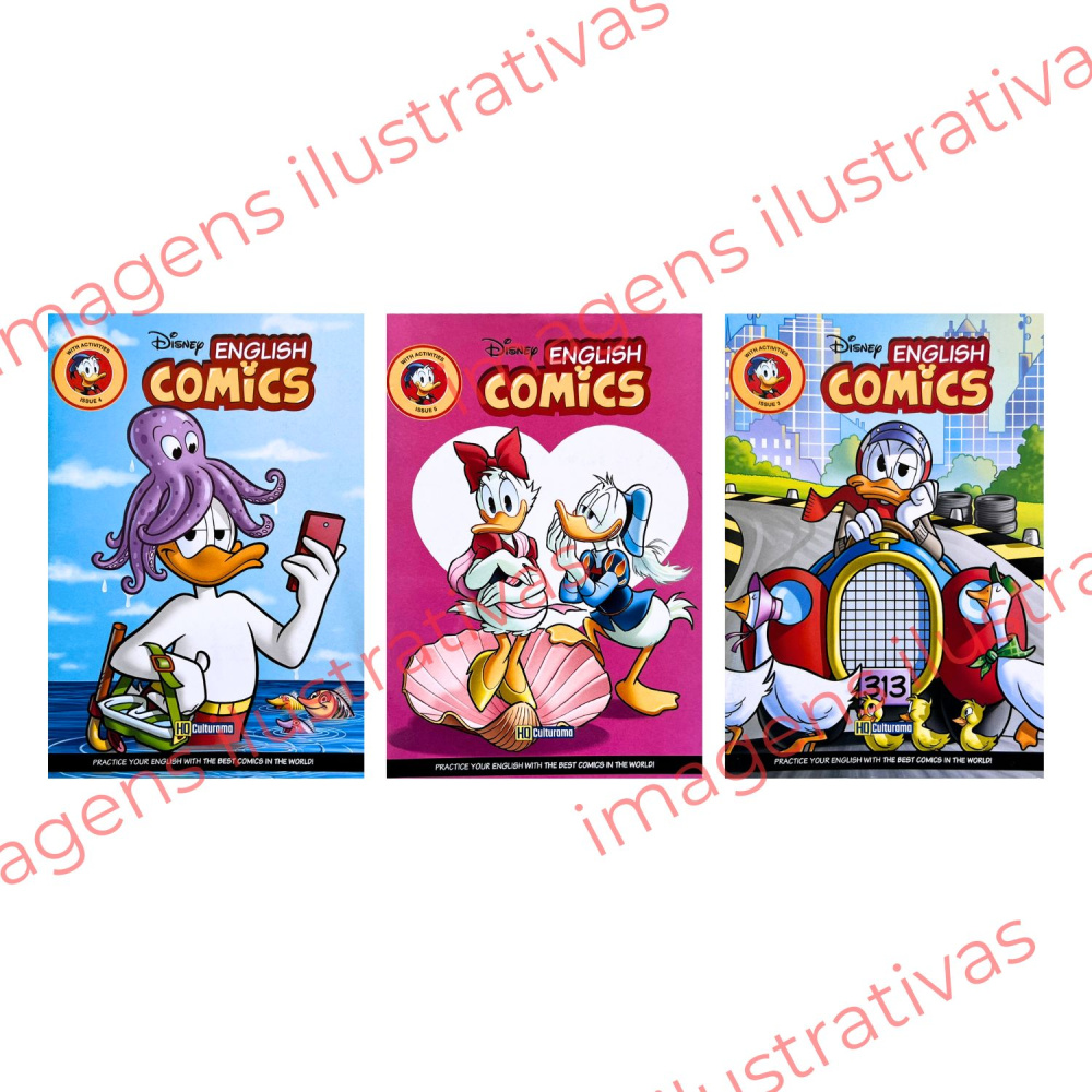 Coleção Gibi Disney | 3 Quadrinhos Sortidos em Inglês Sem Repetição ...
