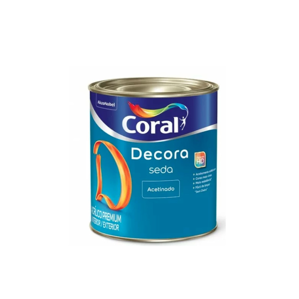 Tinta Acrílica Premium Coral Decora Seda AC 800ML - PONTO DAS TINTAS