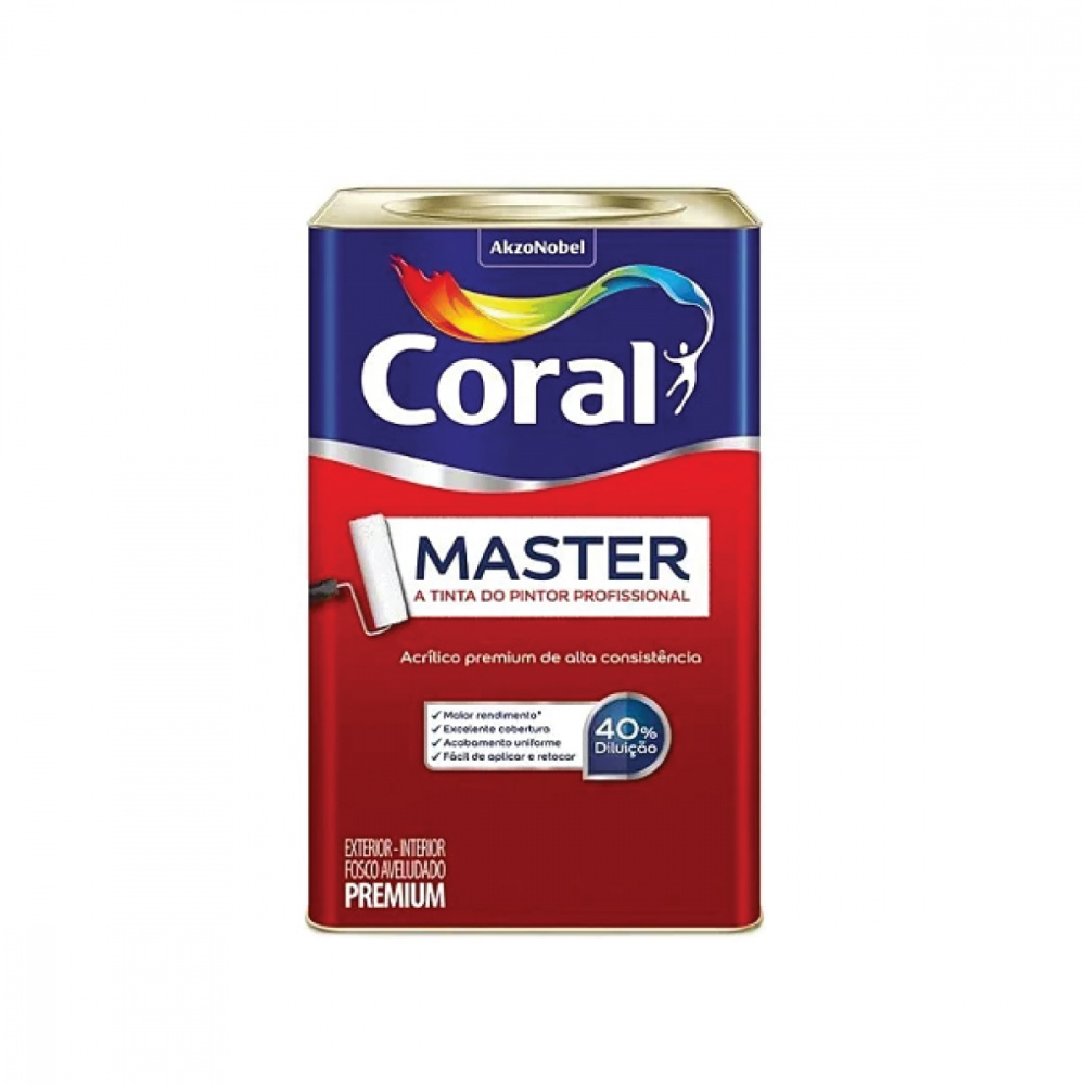 Tinta Acrílica Premium Coral Master 16L - PONTO DAS TINTAS