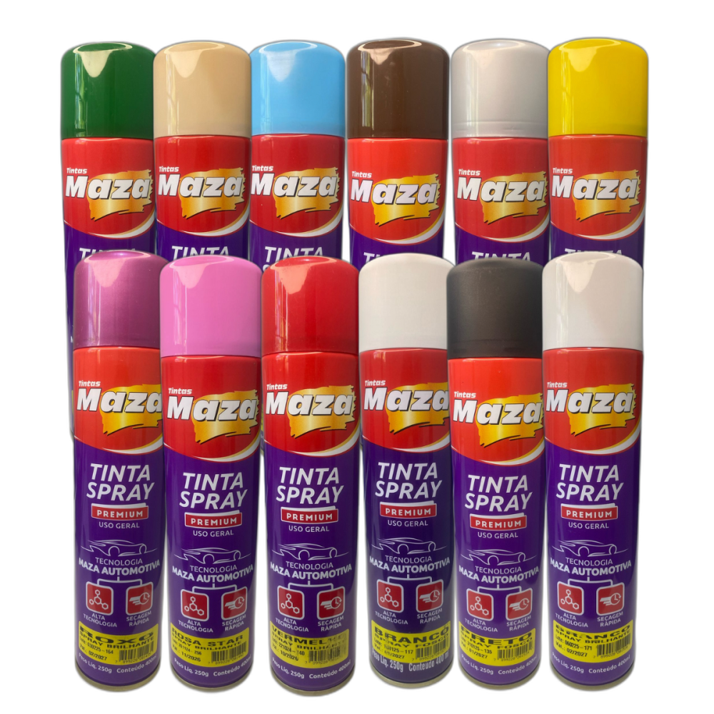 Tinta Spray Maza Tec. Automotivo Uso Geral 400ML - PONTO DAS TINTAS