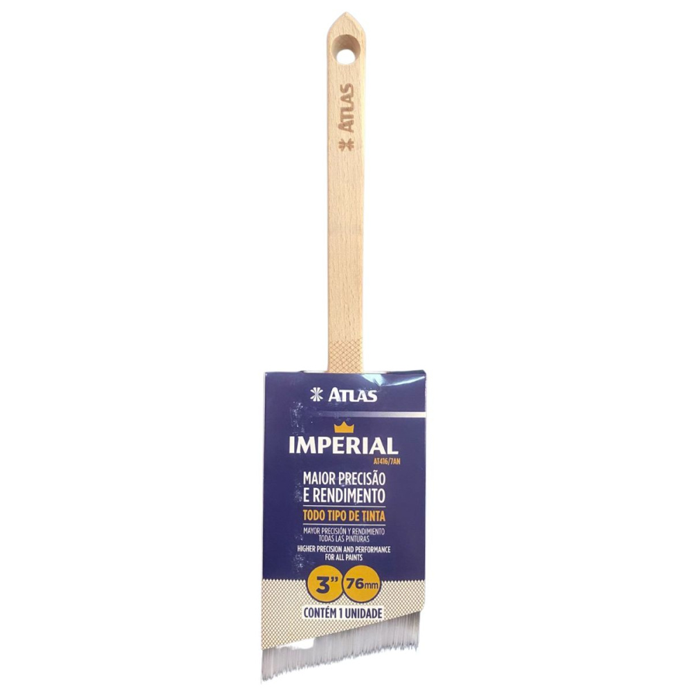 Trincha Especial Angular Para pintura Imperial 3" Atlas - PONTO DAS TINTAS