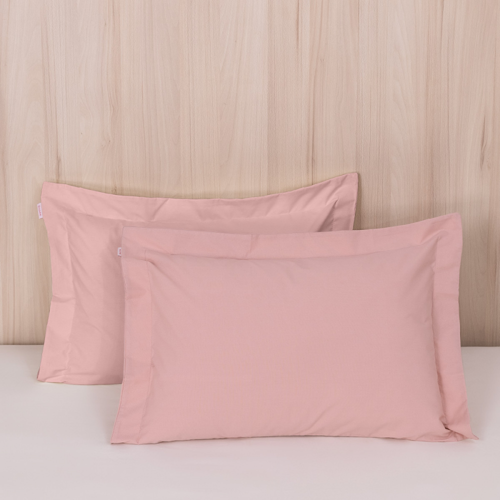 Kit 2 Fronhas Aquarele Infantil 60cm x 40cm 200 Fios Algodão Rosa Chá ...