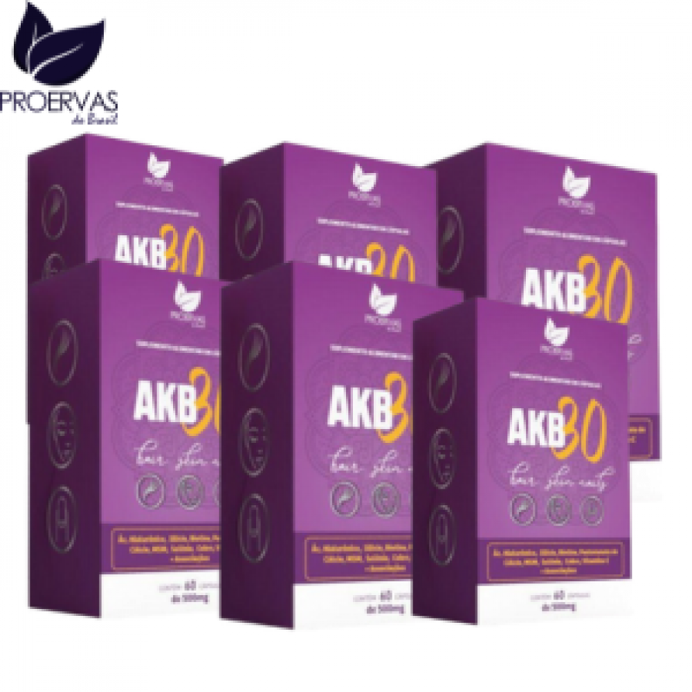 AKB30 HAIR 60 Caps - 6 Unidades - Proervas Do Brasil