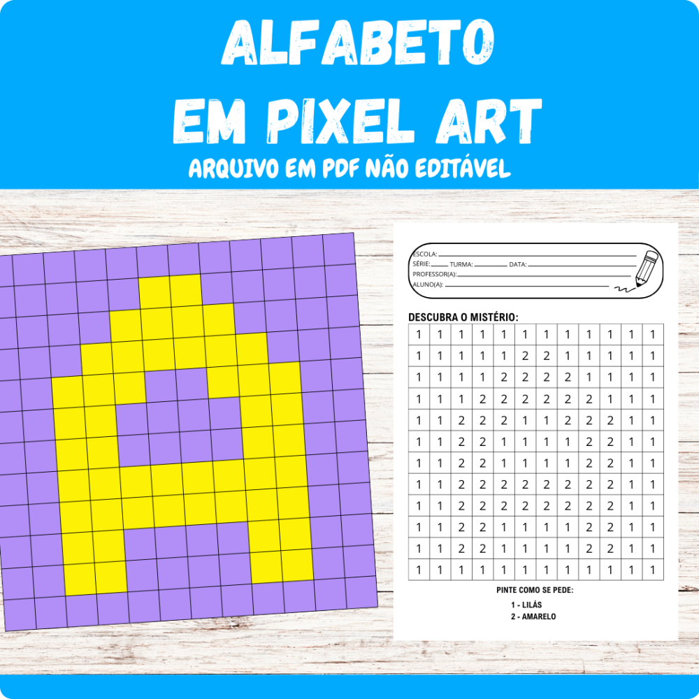 Alfabeto em Pixel Art - Prof Paper Negocios Digitais Ltda