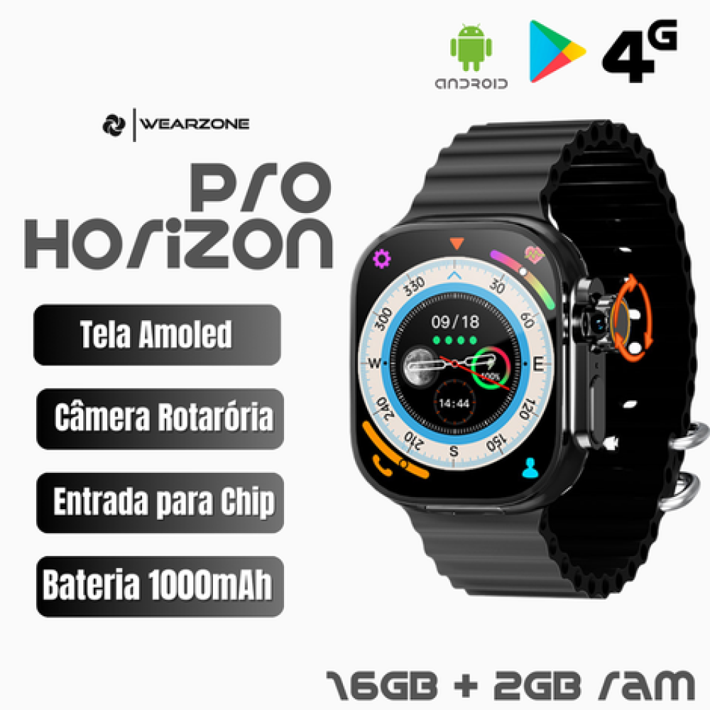 Horizon Pro 4G/5G AMOLED | Câmera Rotativa + NFC | 16Gb de ...