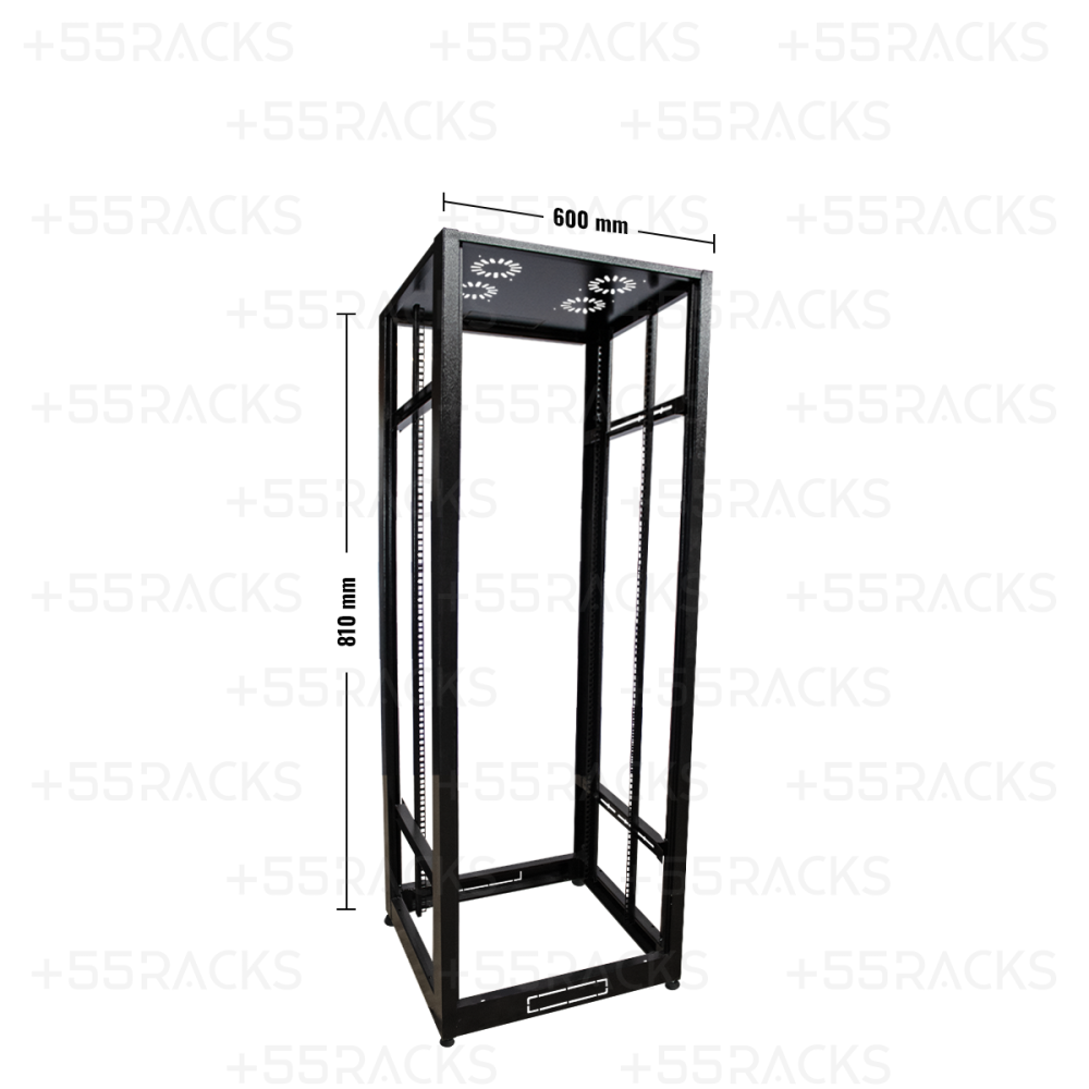 Rack Servidor Aberto 16U x 670mm - Rack Brasil | Racks para Servidores ...