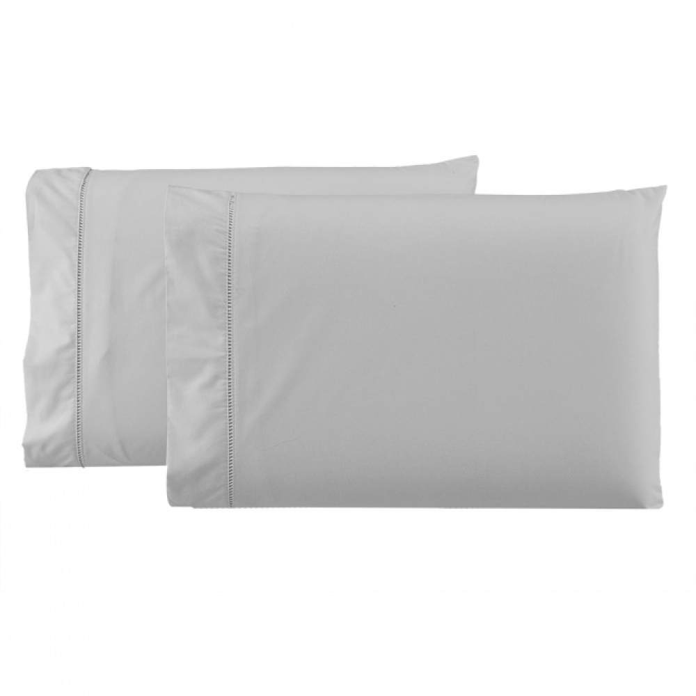 Par de Fronhas Percal 100% Algodão 300 Fios com Ponto Palito Classic ...