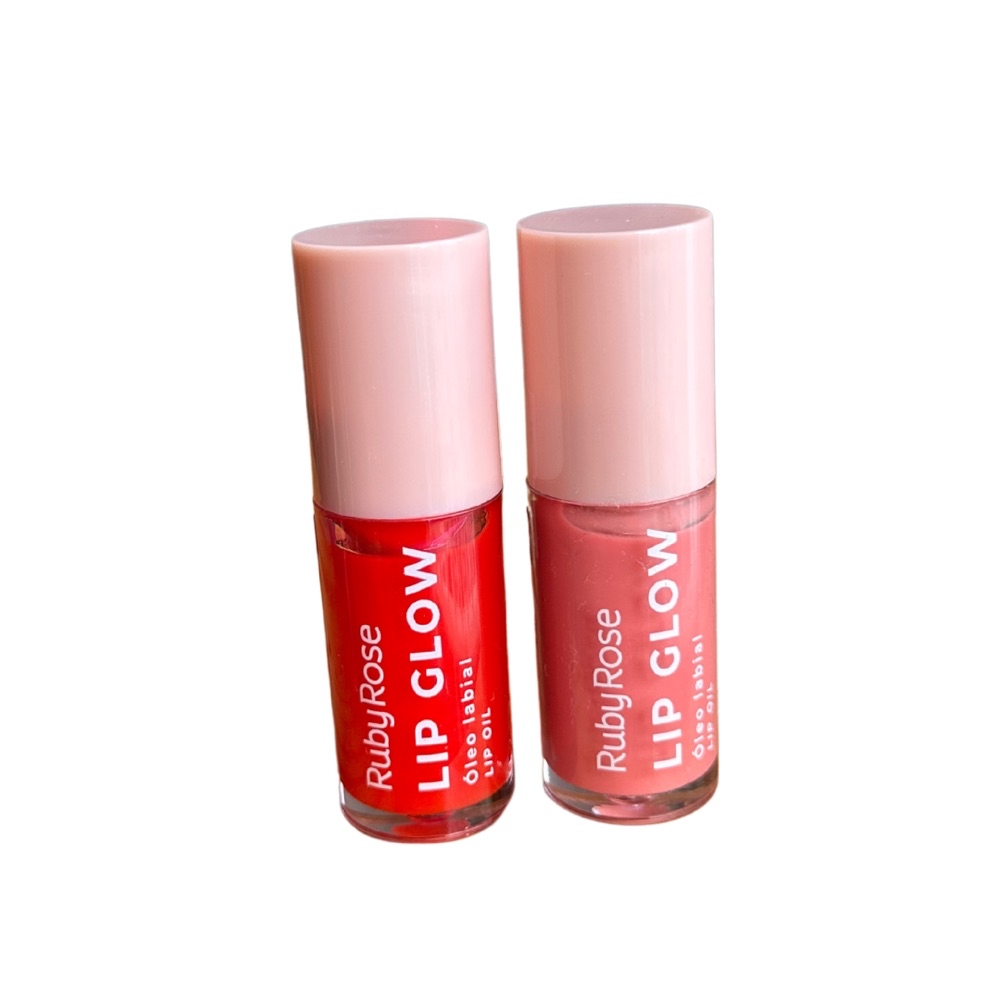 LIP GLOW - COR ELETRIC RED - ÓLEO LABIAL - LIP OIL- RUBY ROSE LINHA ...
