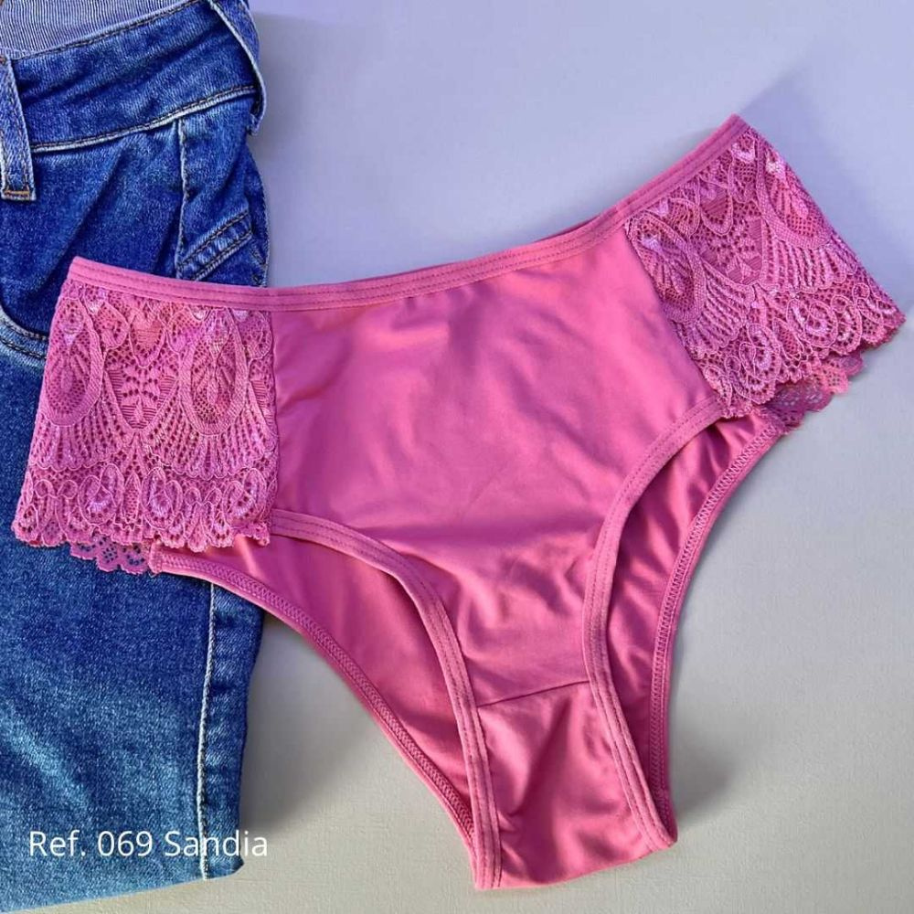 069- MARCIA CALCINHA MAIS LARGA COM RENDA Ref.: 069 - RaVi Moda Intima