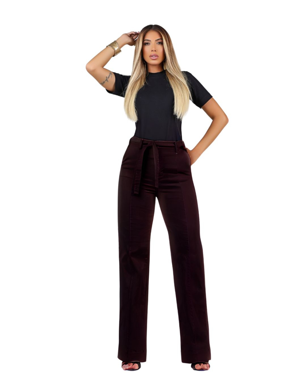 Calça Jeans Wide Leg Premium com Cinto Amarração 6620 - Really Jeans