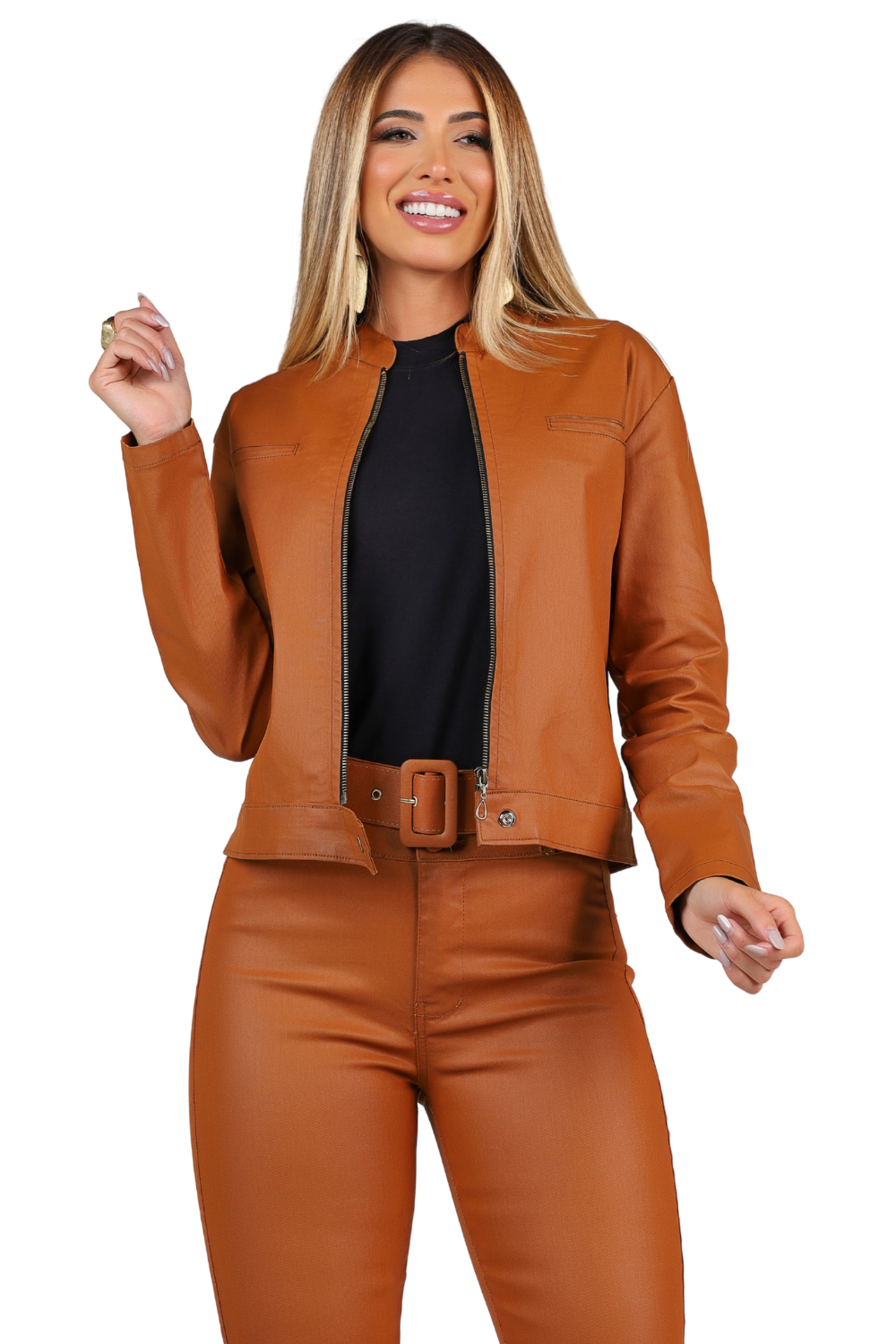 JAQUETA ENCERADA CARAMELO 6767 - Really Jeans