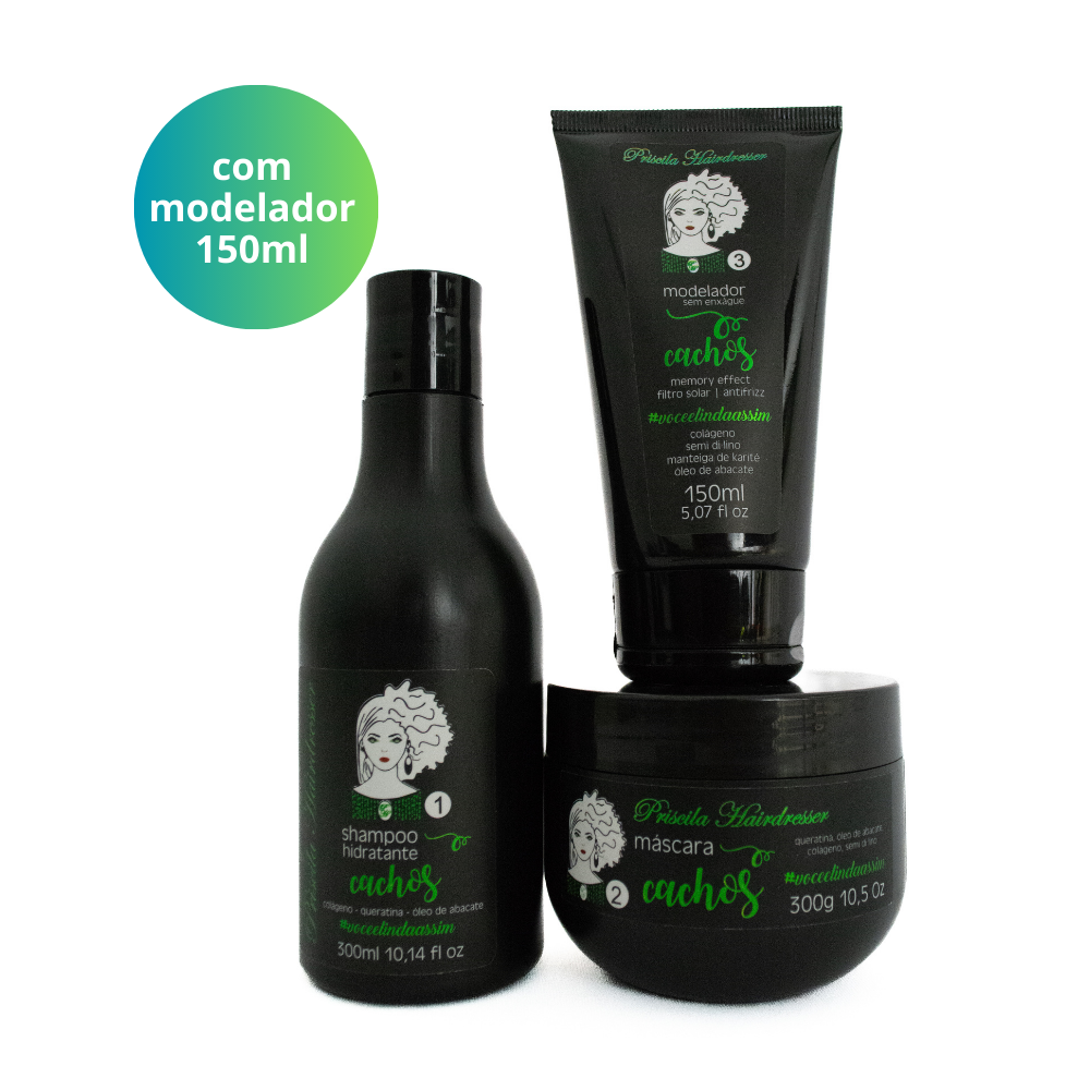 KIT Cachos - Shampoo, Máscara e Modelador 150ml - REDE PH