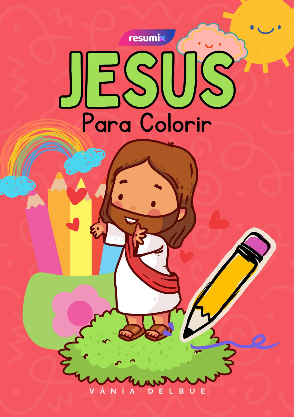 Jesus para Colorir - Livro para Colorir Impresso - Resumix