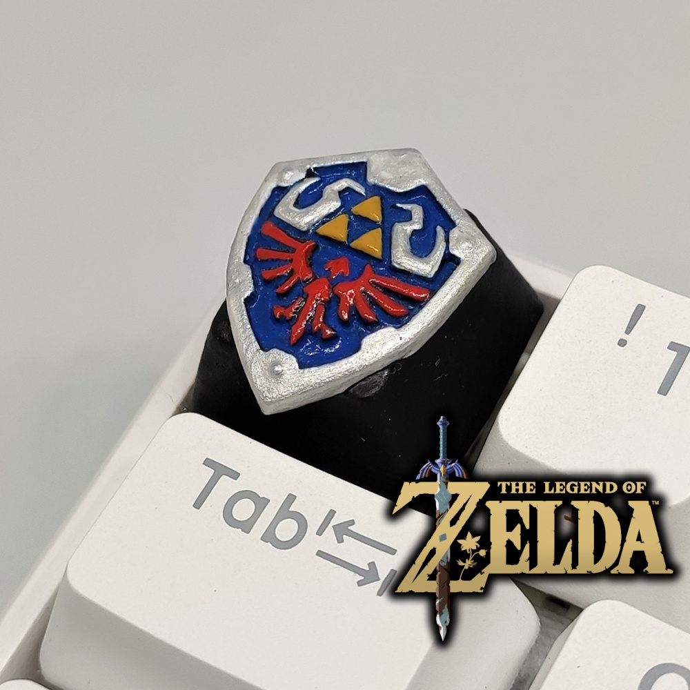 Keycap Tecla artesanal - Hylian Escudo Link - Zelda - Rey 3D