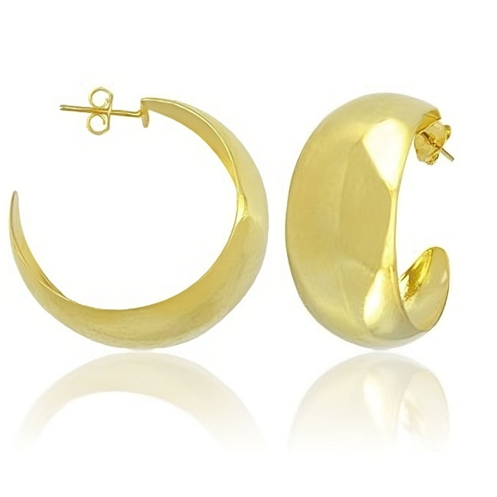 Brinco Feminino Argola Grossa Banhado Ouro 18k - Arkad Secret