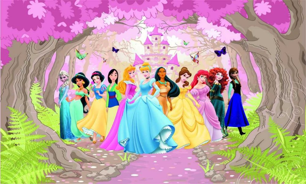 Papel de parede Personalizado Princesas da Disney - Papel de parede