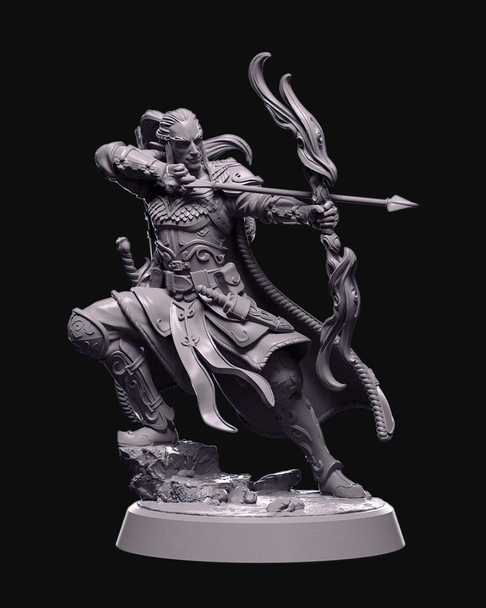 Miniatura de Arqueiro Elfo | RPG, D&D, Pintura e Coleção - Make It Real 3D