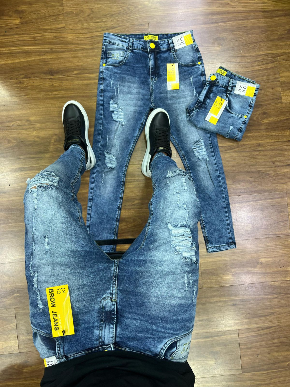 Calça jogador Azul Clara com rasgos - ZANON STYLES