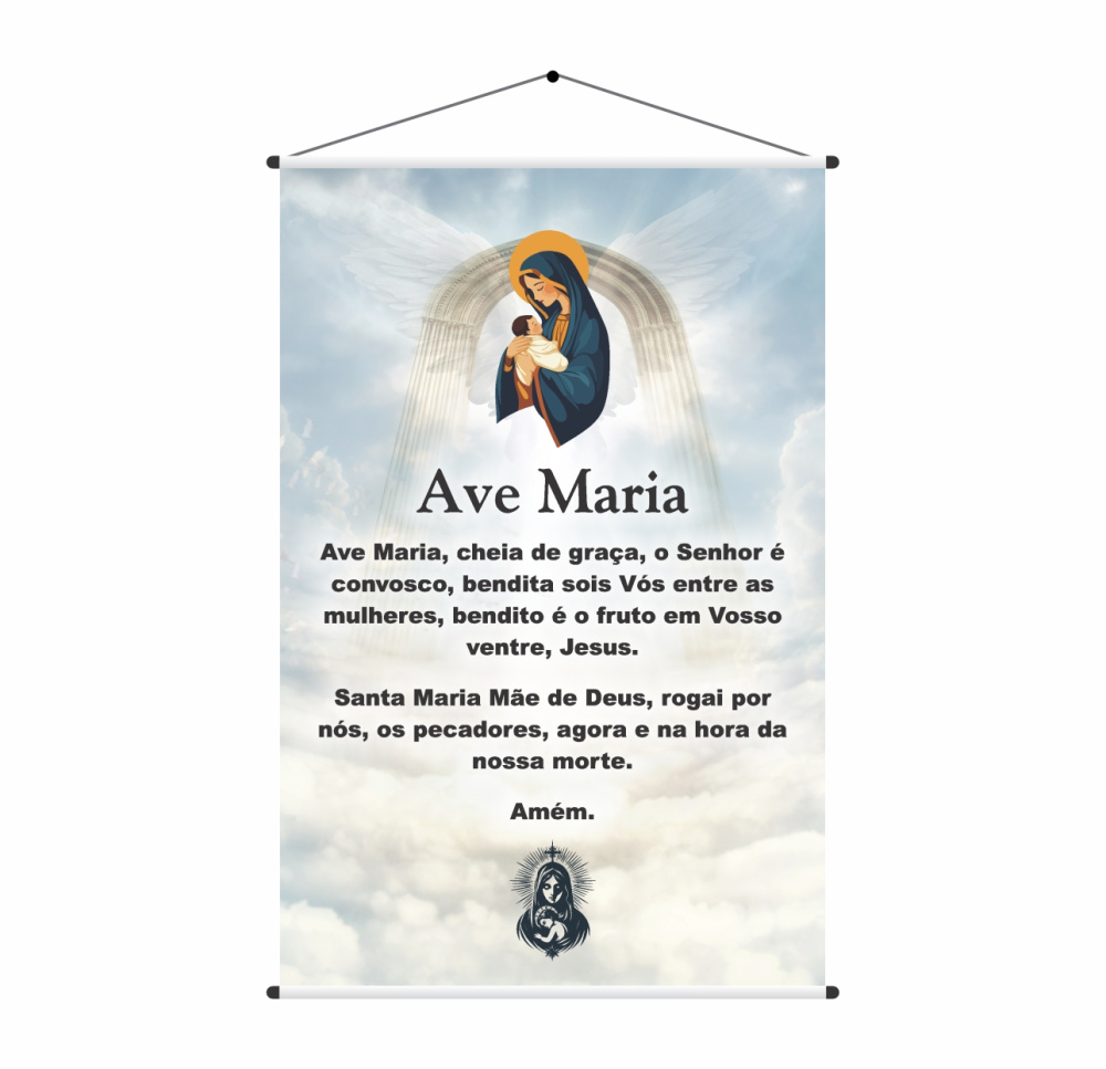 Banner Impresso - Ave Maria - Banner em Lona - Oferta - Aproveite ...