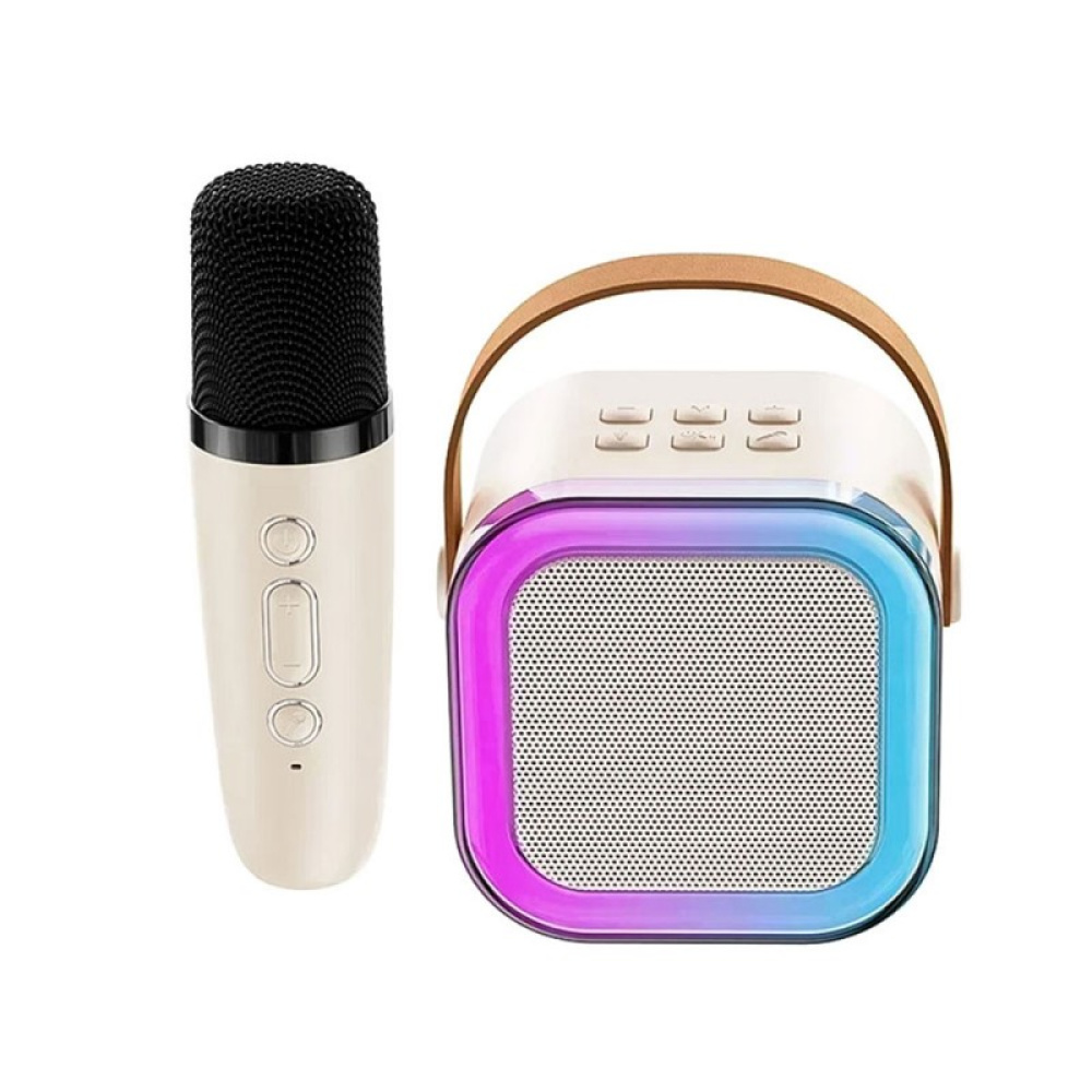 Caixa De Som Bluetooth Karaokê Portátil Led Com Microfone - SANDRA ATACADÃO