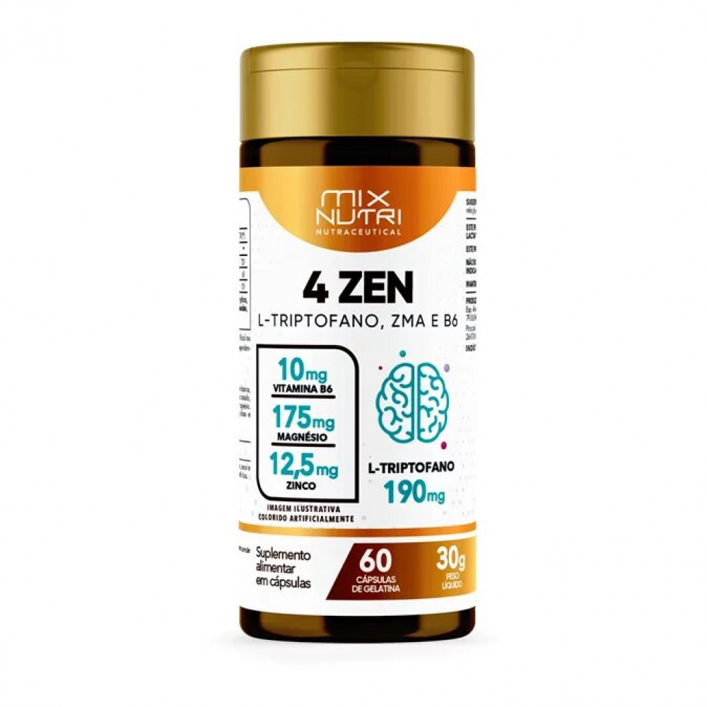 4 Zen Plus 60 Caps - Mix Nutri - Santo Grão Produtos Naturais