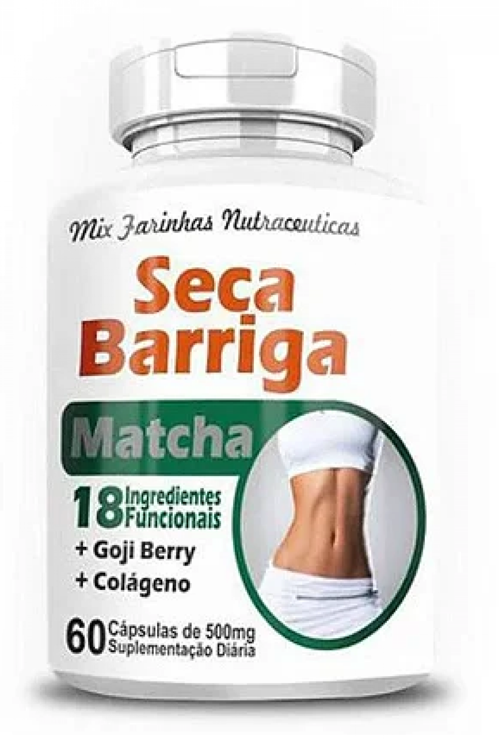 Seca Barriga e Matcha 60 Caps - 4E - Santo Grão Produtos Naturais