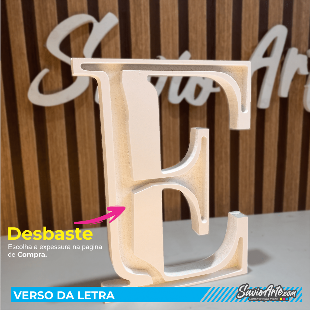 Letra PVC Expandido com Desbaste para LED. - ARTEJÁ