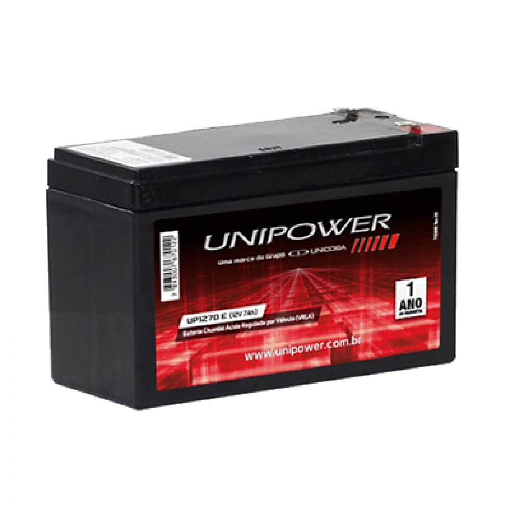 Bateria VRLA para Nobreak/Alarme 12V 7Ah Unipower - Sete Eletrônica