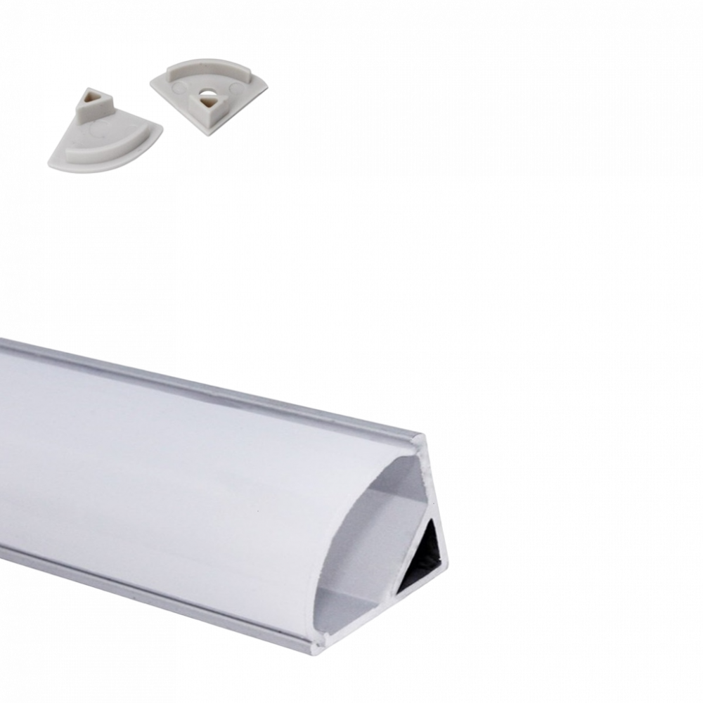 Calha Perfil Aluminio para Led 2mts Cantoneira - Sete Eletrônica