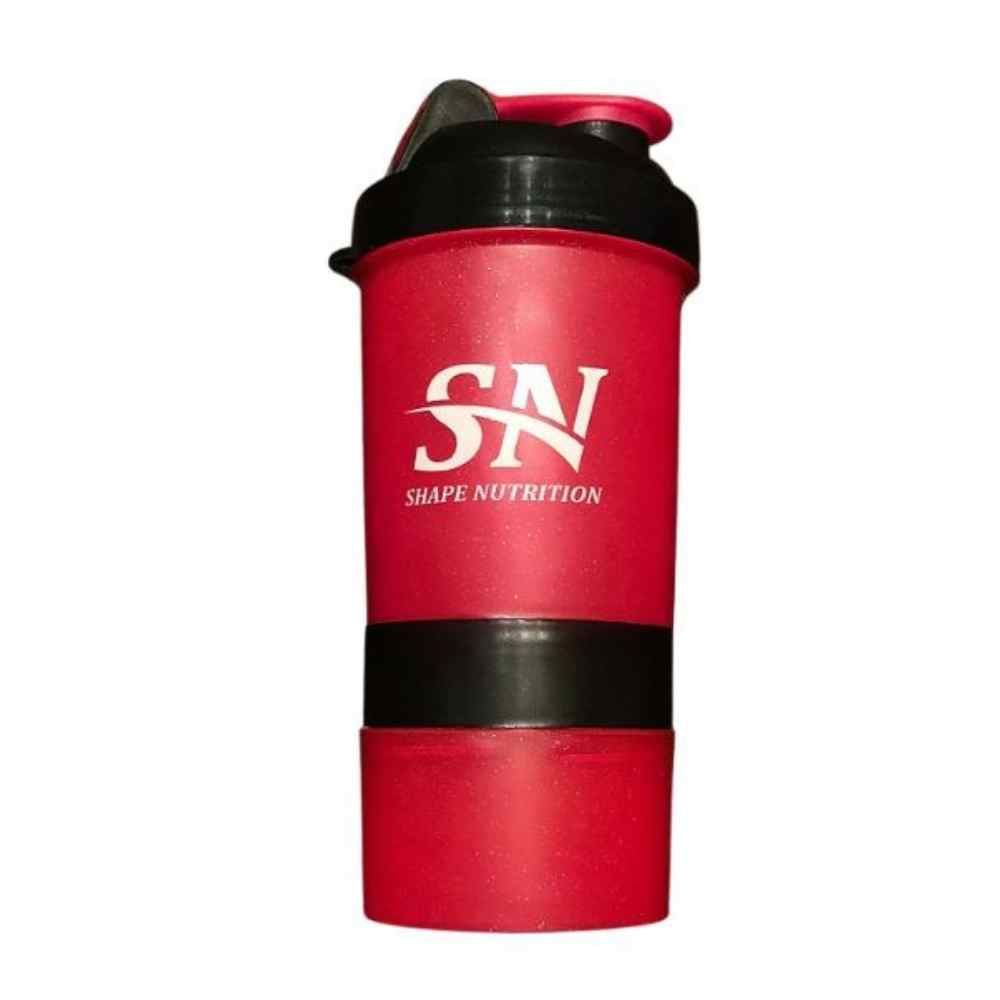 Coqueteleira 500ml 3 Doses Vermelho - Shape Nutrition